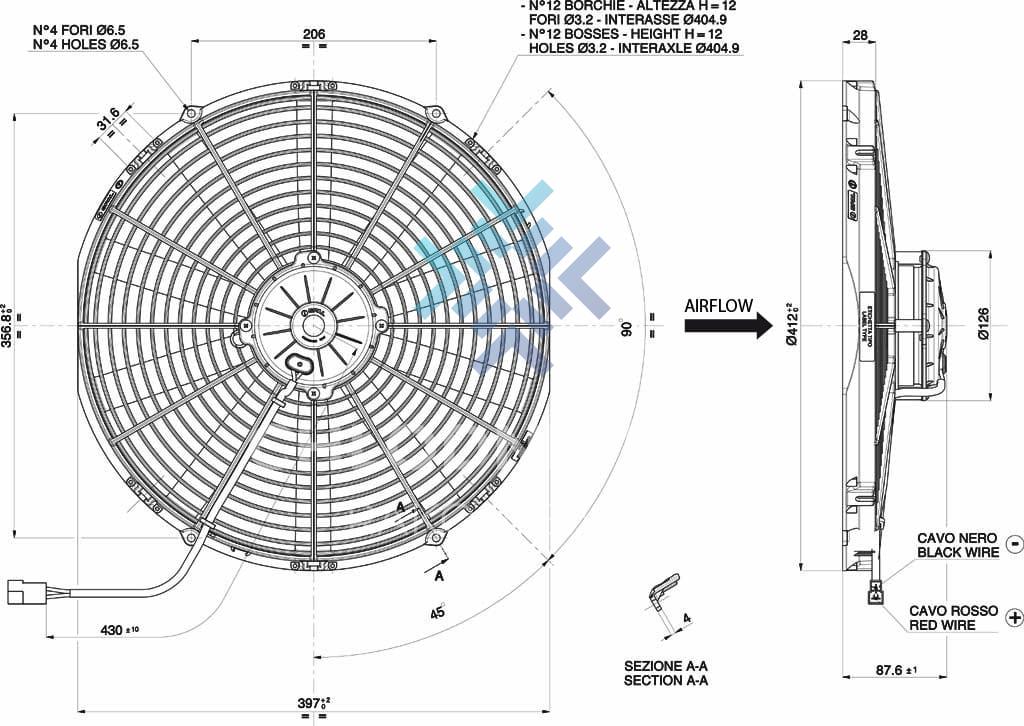 Fan Spal 24V ; VA18-BP70/LL-86A OEM